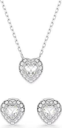 Swarovski Ariana Grande x Swarovski Set Verschiedene Schliffe, Herz, Wei&szlig;, Rhodiniert