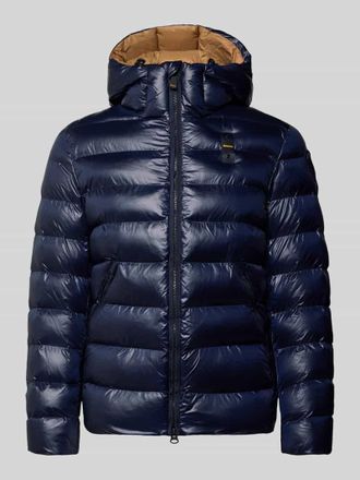 Blauer Steppjacke mit Zweiwege-Rei&szlig;verschluss Modell ADAMS