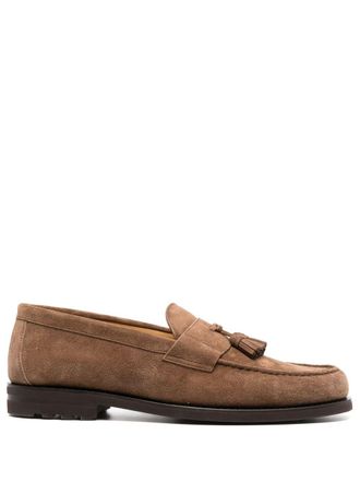 Brunello Cucinelli Loafer aus Wildleder mit Quasten - Braun