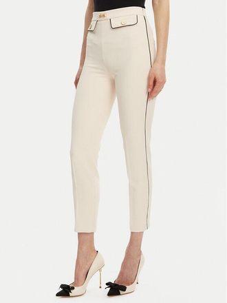 Elisabetta Franchi Stoffhose PA-T71-51E2-V360 &Eacute;cru Regular Fit