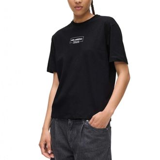 Karl Lagerfeld Regular Outline Logo Tee, Black, L