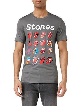 THE ROLLING STONES The Filter Evolution T-Shirt Homme, Gris (Taille Fabricant : S), Gris, S