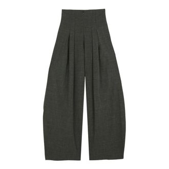 Cortana Zeit- gr&uuml;ne Jacquardhose - - Trousers - Damen - Gr&uuml;n - L