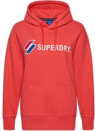 Superdry Code SL Applique OS Hood Sweat &agrave; Capuche, Corail, M Femme