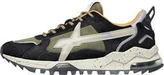 W6YZ Baskets en Tissu Technique et suède, Kaki- 43