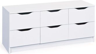 ebuy24 Wung Commode à 6 tiroirs, blanc