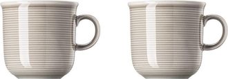 Thomas Trend Colours / Farben - Becher mit Henkel - 2er-Set - Henkelbecher Mugge Humpen Haferl Tasse Kaffeebecher (Moon Grey (Mond-Grau), 2 Stück)