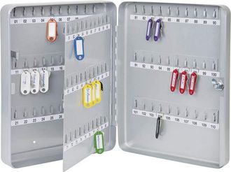 Wedo Schlusselschrank mit 110 Schlusselhaken in silber