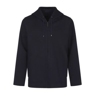 Valentino Woll-Kaschmir-Kapuzenpullover - - Sweatshirts & Hoodies - Herren - Blau - 2XL