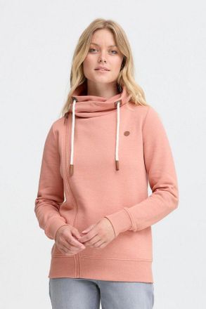 Oxmo Sweatjacke OXMille Modische Sweatjacke mit Tube-Kragen und seitlichem Rei&szlig;verschluss