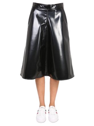 Moncler Rear Zip Closure Skirt - Black