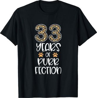 BDAZ 33 Years of Purrfection 33. Geburtstag Geparden-Print T-Shirt