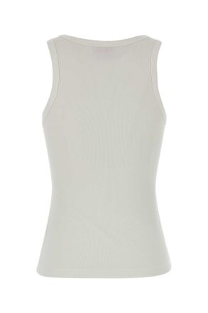Diesel Womens White Stretch Cotton T-Ank Tank Top 141 Exterior: Elastane Maglie Sweater