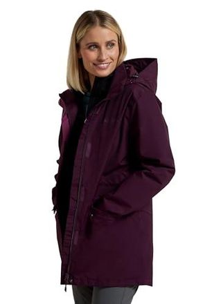 Mountain Warehouse Veste imperm&eacute;able Glacial pour Femme - Manteau de Pluie Chaud et Respirant avec Coutures &eacute;tanches et Capuche Amovible - Id&eacute;al pour la Marche Bordeaux 