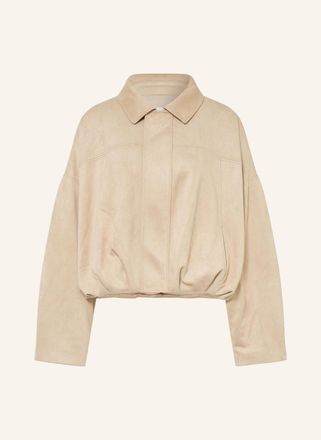 Comma Comma Blouson In Lederoptik beige