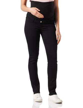 Esprit Damen Pants OTB Slim Umstandshose, Schwarz (Black 001), 34 (Herstellergr&ouml;&szlig;e: 34/32)
