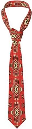 Generic Cravate Homme Am&eacute;rindien Du Sud-Ouest, Ethnie Rouge Tendance Men Tie &Eacute;troit Cravates Homme Pour C&eacute;l&eacute;brations Accessoires F&ecirc;te