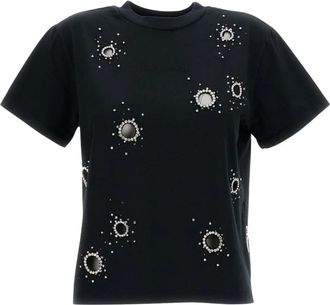 Des_Phemmes DES Phemmes, Femme, Tops, Noir, Taille: 36 FR Classic Crewneck T-Shirt