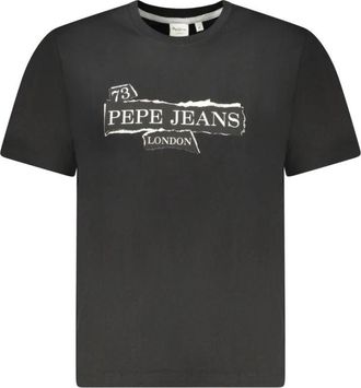 Pepe Jeans London Kurz&auml;rmeliges T-Shirt mit Rundhalsausschnitt - - Tops - Herren - Schwarzk - L