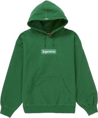 SUPREME unisex, Sweatshirts et sweats &agrave; capuche, Vert, Taille: L Box Logo Hooded SweaT-shirt