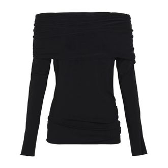 Cortana Velora- schwarzes Stretch-Cupro-Top - - Tops - Damen - Schwarzk - XS