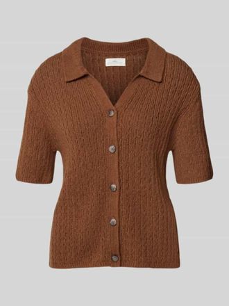 Fynch-Hatton Cardigan mit Polokragen und 1/2-Arm