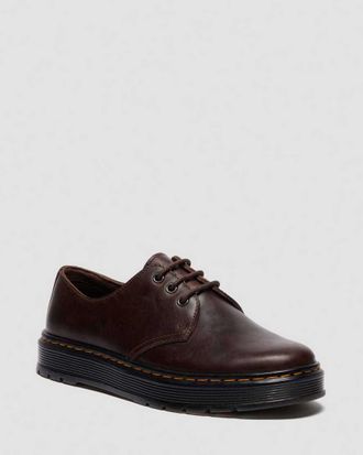 Dr. Martens Brookline Lo Crazy Horse Leder Schuhe in Braun, Gr&ouml;&szlig;e: 36