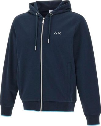 Sun 68 Homme, Sweatshirts et sweats &agrave; capuche, Bleu, Taille: S Piquet Small Stripes SweaT-shirt