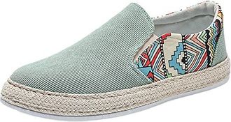 Generic Mocassins &agrave; enfiler pour homme - Chaussures basses en toile l&eacute;g&egrave;res et respirantes - Chaussures bateau plates unisexes - Confortables - Pour la marche