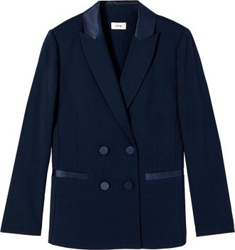 Oltre Femme, Vestes, Bleu, Taille: 50 FR Blazer crois&eacute; avec boutons recouverts