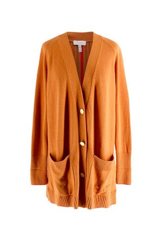 Escada Pumpkin Orange Knit Cardigan Size S