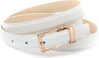 Anthoni Crown Damen Ledergürtel Gürtel, Weiß, 110