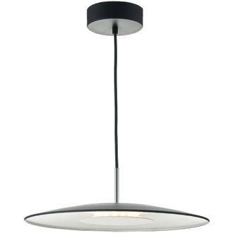 D&auml;r Lighting DAR ENOCH - Suspension Dome LED Noir & Acier Inoxydable