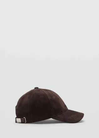 Mango Casquette 100 % cuir marron - Homme - Taille unique - MANGO MAN