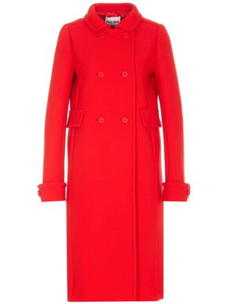 Miu Miu manteau mi-long &agrave; boutonni&egrave;re crois&eacute;e - Rouge
