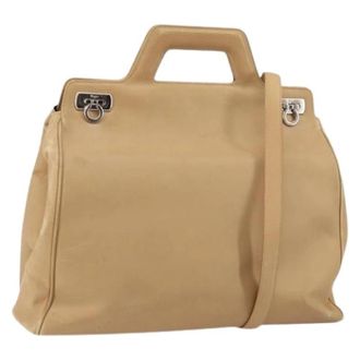 Ferragamo Pre-owned Leder Handtaschen - - Pre-owned - Damen - Beige - ONE SIZE