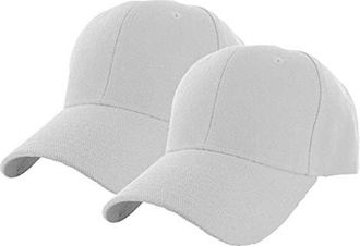 Generic Chapeau couleur &eacute;t&eacute; plein air 2 hommes sport &eacute;t&eacute; solide casquette d&eacute;contract&eacute;e casquettes neuroscience chapeau, blanc, Taille unique