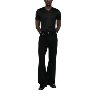 Gucci Seiden-Jersey-T-Shirt - - Tops - Herren - Schwarzk - M