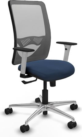 Piqueras y Crespo B&uuml;rostuhl Zulema mit wei&szlig;en und schwarzen Armlehnen, h&ouml;henverstellbare Lendenwirbelst&uuml;tze, ausgestattet mit Sincro 3 Positionen und Schneideschaum, Gr