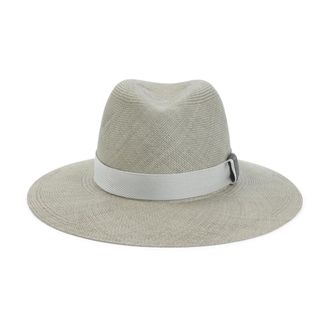 Brunello Cucinelli Femme, Accessoires, Beige, Taille: M Military Natural Straw Hat