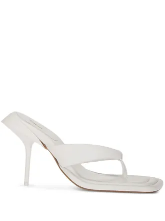 Sportmax sandales 90 mm en cuir - Blanc