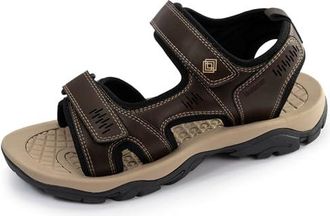 Isotoner Sandales homme très confortables, et faciles a enfiler, 44 EU, marron