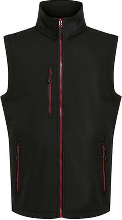 Regatta Mens E-volve Stretch Bodywarmer Doudoune sans Manches isolée, Noir/Rouge, M Homme
