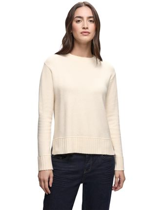 Street One Damen 3015507 Rundhals Pullover, Soft beige, 44