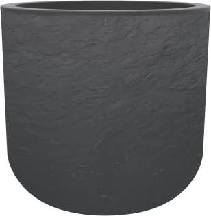 Eda Blumentopf, rund, 50 cm, VolcaniaUp 67 l, Steinoptik, einwandig, Wasserspeicherbereich, Ø 48,5 x H.46,2 cm, Anthrazitgrau
