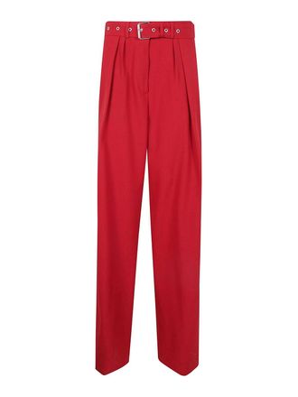 Dries Van Noten Pantalons D&eacute;contract&eacute;s - Rouge
