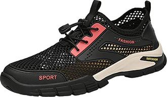 Generic Baskets l&eacute;g&egrave;res en maille respirante pour homme - Chaussures d&eacute;t&eacute; antid&eacute;rapantes - Chaussures plates &agrave; lacets - Tendance - Chaussures de trekking conf