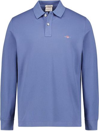 GANT Herren Polo-Shirts blau Baumwoll-Piqu&eacute;