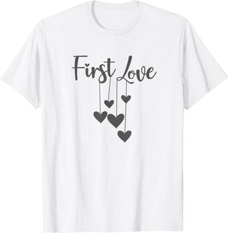 Only You Erste Liebe mit hängenden Herzen T-Shirt