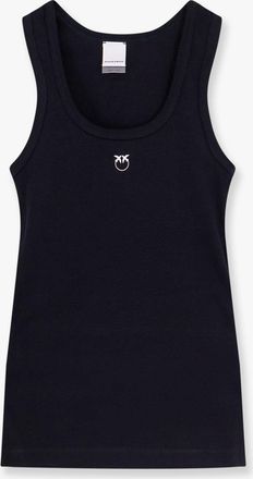 Pinko Calcolatore Cotton tank top with Love Birds logo on the front - PINKO - gender_Woman